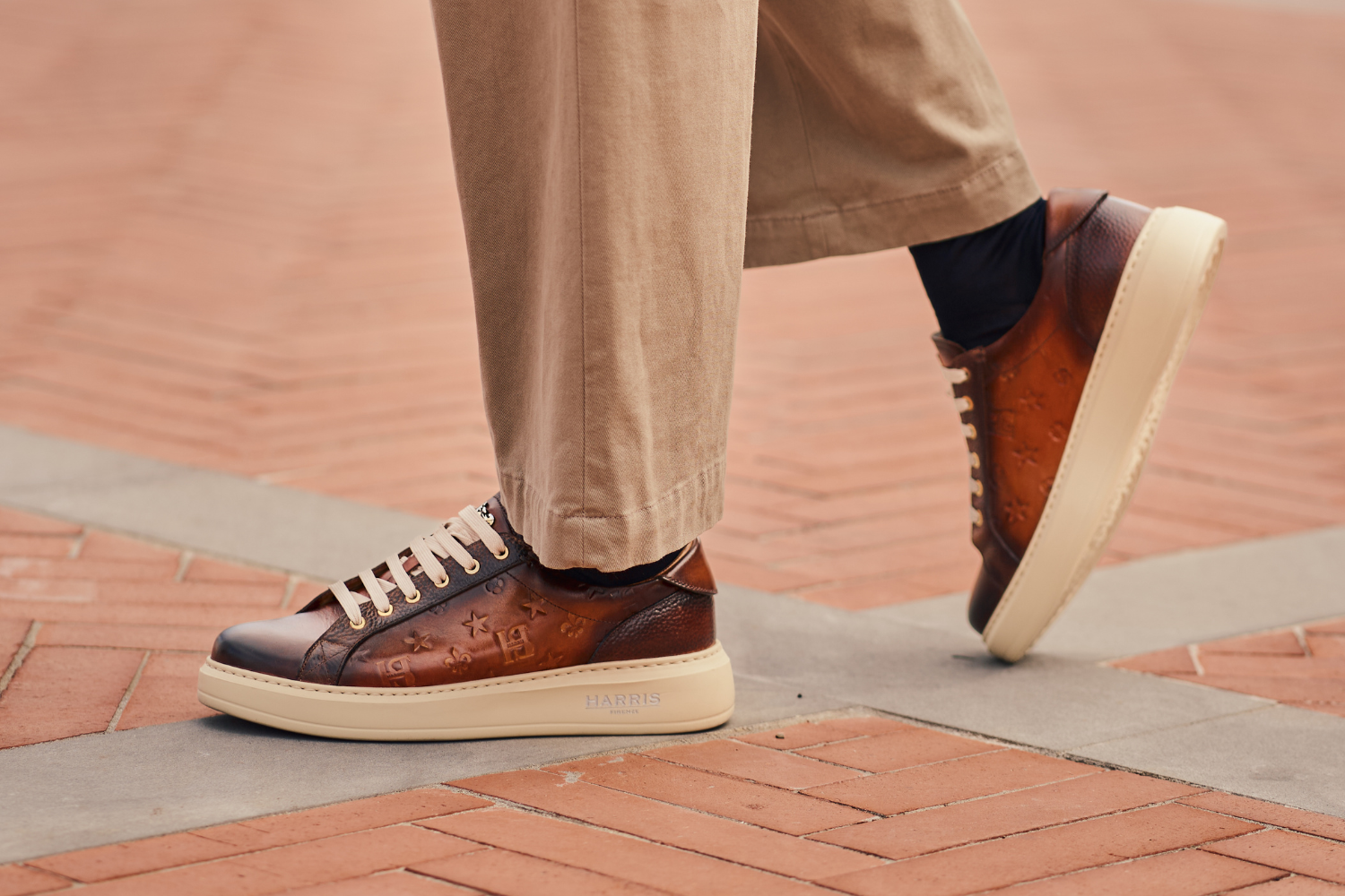 Men's leather and canvas sneakers - Harris Shoes 1913