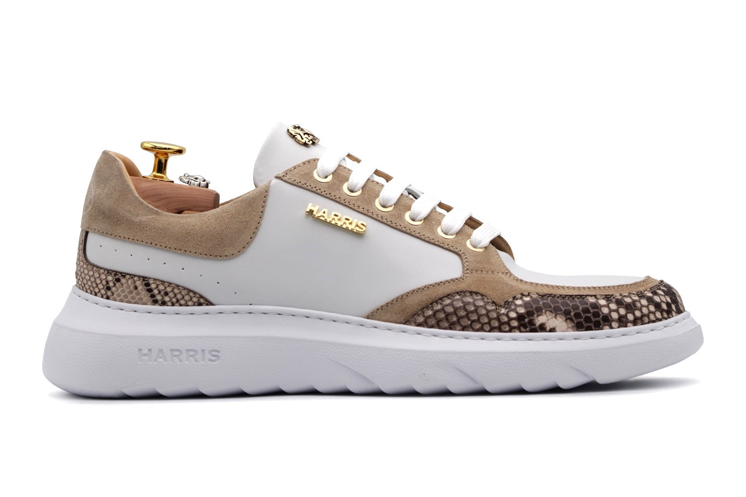 Sneakers in python leather and suede – Harris Shoes 1913