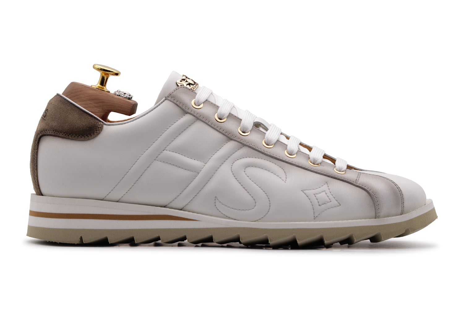 Leather sneakers with shaded details – Harris Shoes 1913